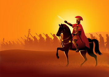 Geronimo on horseback Royalty Free Vector Image