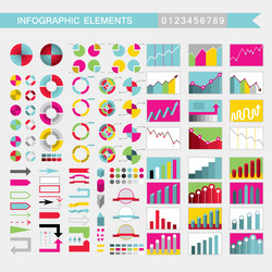 Colored arrows for design projects of infographics