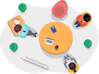 Business office connection working concept Vector Image