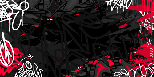 Dark black abstract flat urban street art graffiti