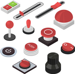 Electricity sign 3d icon set isometric view Vector Image