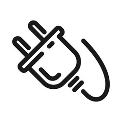 Electric plug icon electricity and energy symbol Vector Image