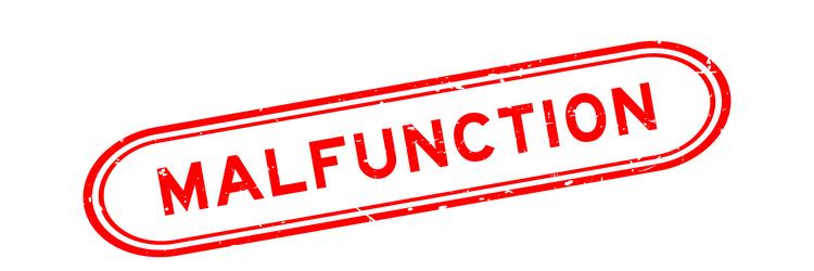 Grunge black malfunction word rubber seal stamp Vector Image