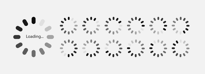 Loading symbol set Royalty Free Vector Image - VectorStock