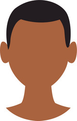 Afro man faceless head Royalty Free Vector Image