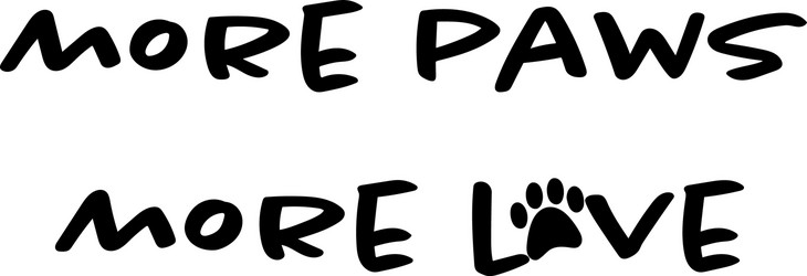 Paw print in the word dog Royalty Free Vector Image