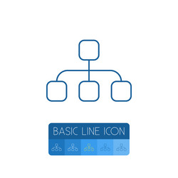 Isolated structure outline hierarchy Royalty Free Vector