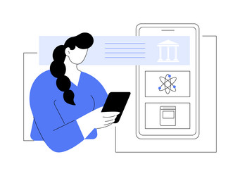 Teach digital literacy isolated cartoon Royalty Free Vector