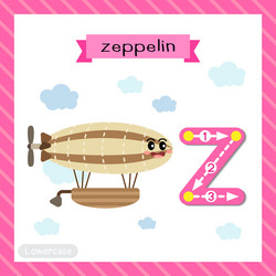 Letter z uppercase tracing zeppelin Royalty Free Vector