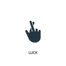 Man with fingers crossed hope for good luck Vector Image