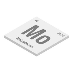 Molybdenum mo periodic table element Royalty Free Vector