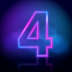 Number blink on dark background Royalty Free Vector Image