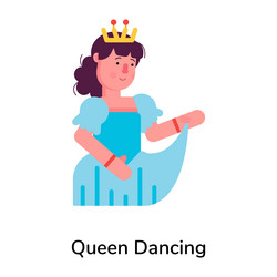 Queen dancing Royalty Free Vector Image - VectorStock