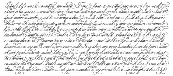 Pattern with handwritten words about beauty Vector Image