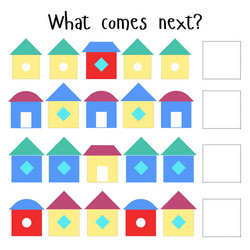 What comes next sequence game for children set Vector Image