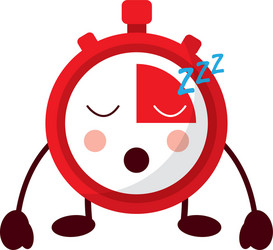 Kawaii chronometer speed timer cartoon character Vector Image
