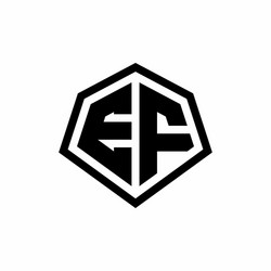 Ef monogram logo with diamond shape and triangle Vector Image