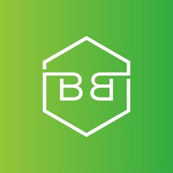 Creative initial letter bb square logo design Vector Image