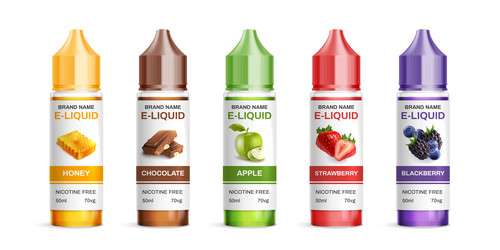 Realistic vape smoking set Royalty Free Vector Image