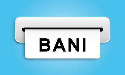 Black color in word bani brittle anxious Vector Image