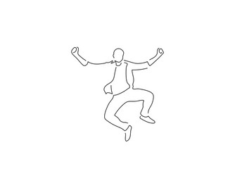 Full length people isolated line drawing Vector Image