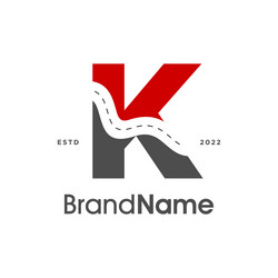 Simple initial k way logo Royalty Free Vector Image