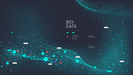 Big data network visualization concept processing Vector Image