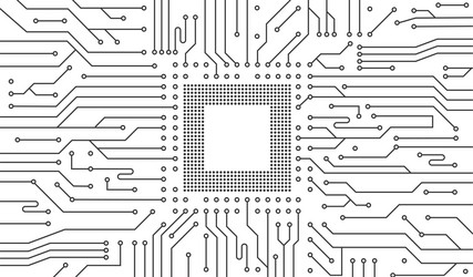 Electronics board circuit electronic hi Royalty Free Vector