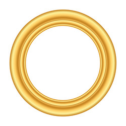Gold thin round frame golden luxury circle logo Vector Image