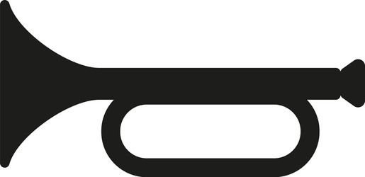 Horn icon clarion symbol flat Royalty Free Vector Image