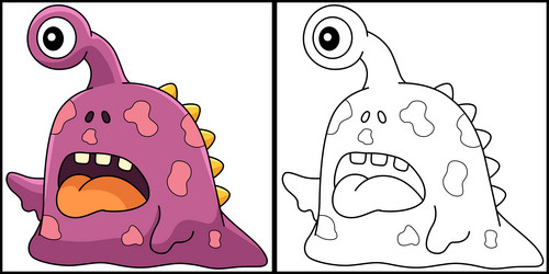 Monster Coloring Page Vector Images (over 2,600)