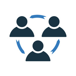 Team communication icon Royalty Free Vector Image