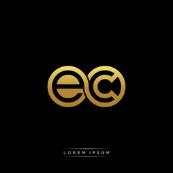 Ec initial letter overlapping interlock logo Vector Image