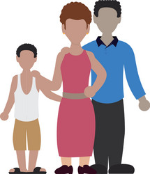 Family faceless together Royalty Free Vector Image