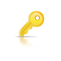 Gold key Royalty Free Vector Image - VectorStock