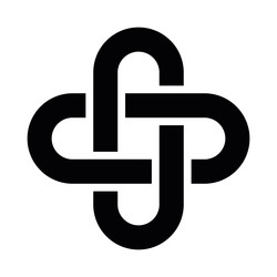 Two intertwined loops sign Royalty Free Vector Image