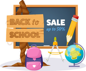 First september welcome back to school stationery Vector Image
