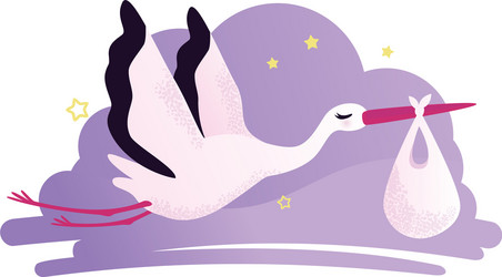 A stork Royalty Free Vector Image - VectorStock