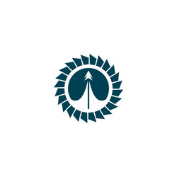 Aviation logo design template airplane engine Vector Image