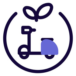 Non-polluting motorcycle good for environment Vector Image