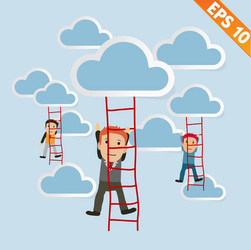 Cartoon Climbing Ladder Vector Images (over 2,400)