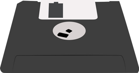 Purple floppy disk simple on a white background Vector Image