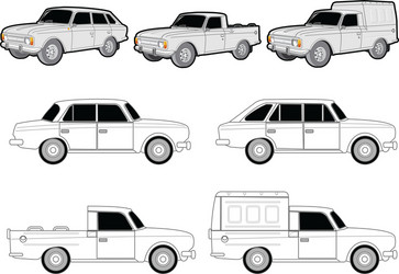 Modifications delivery car Royalty Free Vector Image