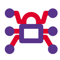 Advanced electronic lock with smart functions Vector Image