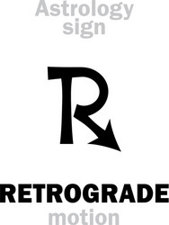 Astrology retrograde motion Royalty Free Vector Image