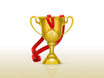 Gold medal for first winner prize Royalty Free Vector Image