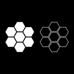 Hexagonal technology concept hexagon six items Vector Image