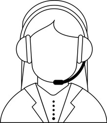 Call center agent operator avatar Royalty Free Vector Image