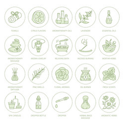 Aromatherapy and essential oils brochure template Vector Image