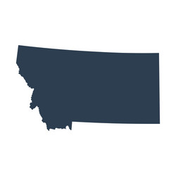 Map of the us state montana Royalty Free Vector Image